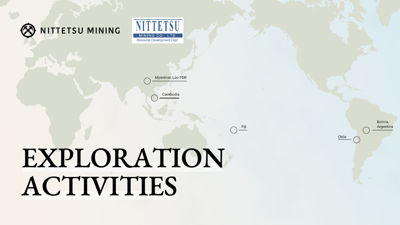 Exploration activities (mining concession mainly targetting for copper) Nittetsu Mining Co., LTD.